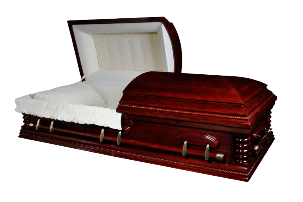Blue Sky Cloth Covered Casket - Casket Depot