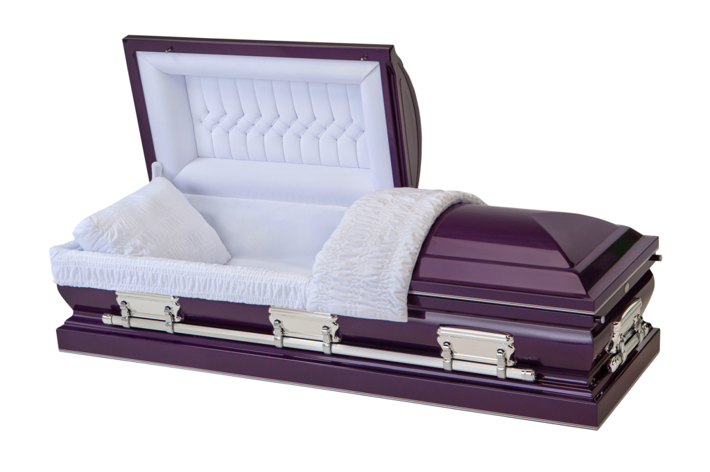 18 Gauge Steel Casket: Kingston Purple - Casket Depot