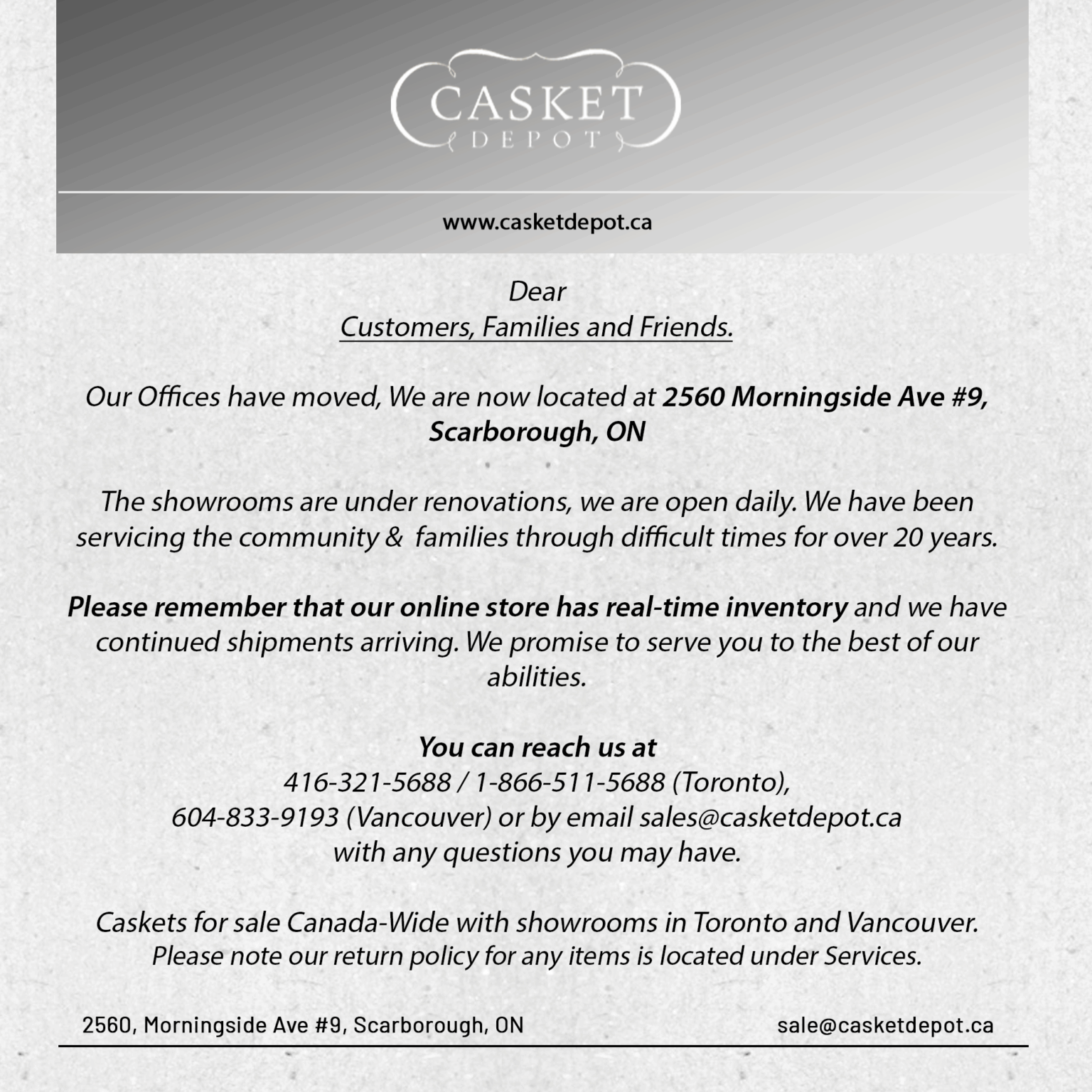 Casket Depot Toronto - Find Affordable and Quality Caskets
